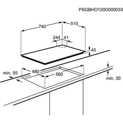 AEG HKB75540NB plaque Noir Intégré Gaz 5 zones au meilleur prix sur ...