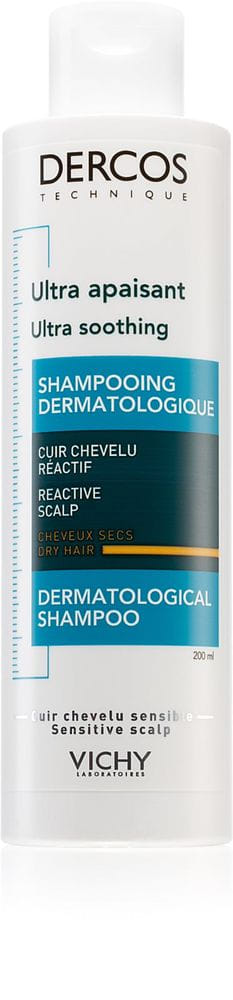 Shampooing Ultra Apaisant Cheveux Secs 200ml Dercos Vichy au meilleur ...