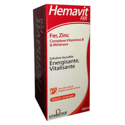 Vitabiotics – Hemavit Fer Complexes Vit... Prix Maroc : Dès 76 DH